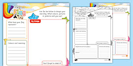 Design a Flag Worksheet (teacher made) - Twinkl