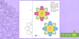 Mother's Day Flap Flower Card Craft English/Spanish - Mothers Day Flap ...