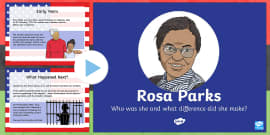 Rosa Parks PowerPoint - Civil Rights Movement Black History Month