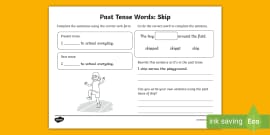 Past Tense Words - Wind Worksheet (teacher made) - Twinkl