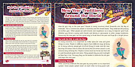 New Years Eve Around the World Reading Comprehension