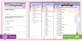 Ocean Metaphors Worksheet | Figurative Language | Twinkl