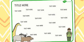 FREE! - Safari Themed Word Mat FS3 (teacher made)