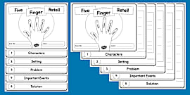Five Finger Retell Poster for K-2nd Grade (Teacher-Made)
