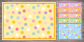 Polka Dot Pattern Name Tags | Twinkl Party (teacher made)