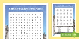Catholic Symbols Word Search (teacher made) - Twinkl