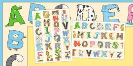 Animal Letters for Nursery | Alphabet Display (Teacher-Made)