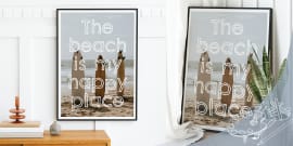 Beach Simile Poem Template (teacher made) - Twinkl