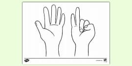 Pointing Finger | KS1 Colouring Sheets | Twinkl Resources