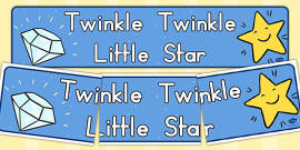 Twinkle Twinkle Little Star Display Banner (teacher made)