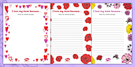 Mother's Day Writing Template (creat de profesori) - Twinkl
