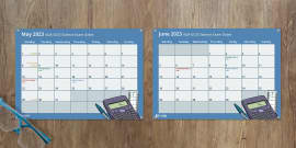 OCR GCSE Science Exam Date Wall Planner 2023 - Twinkl