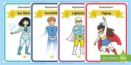 Superhero Flashcards