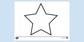 Blank Star Template | Classroom Display Resources - Twinkl