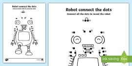 Split Pin Robot Craft Template