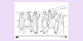 FREE! - crowd shouting Colouring | Colouring Sheets