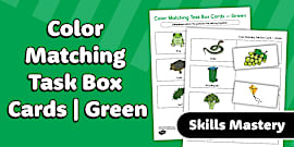 Color Matching Task Box Cards – Purple