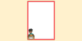 FREE! - Boy with Dimples Page Border | Page Borders | Twinkl