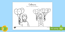 A1 Ficha de actividad: Lee y colorea la ropa - inglés