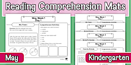 March Kindergarten Reading Comprehension Mats