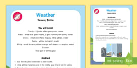 EYFS Weather Activity Planning and Continuous Provision Ideas (Ages 2-4)