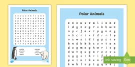 Polar Regions Word Mat (teacher made)