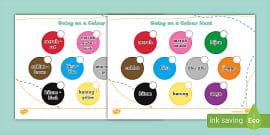 Colours Handwriting Worksheet Indonesian (teacher made)