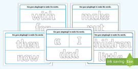 Phase 2 and 3 High Frequency Words on Rainbows Display Posters