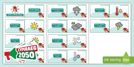 Cwis Amlddewis y Tywydd (teacher made) - Twinkl