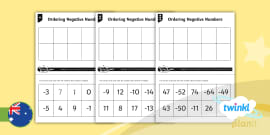 Maths Mastery Negative Numbers Challenge Cards - Twinkl
