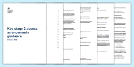 Key Stage 2 2019 Access Arrangements for SATs Adult Guidance