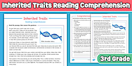 Inherited Traits Worksheet for 3rd-5th Grade