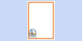 FREE! - Simple Blank Hamster Wheel Page Border | Twinkl