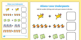 Safari Addition Sheet (teacher made) - Twinkl