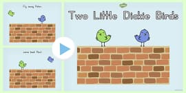 2 Little Dickie Birds Story Colouring Sheets (teacher made)