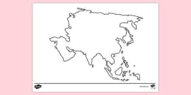 FREE! - Asia Colouring Sheet | Colouring Pages - Twinkl