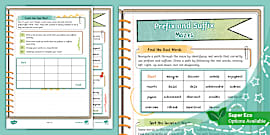 Spin a Prefix or Suffix (Ages 9 - 11)