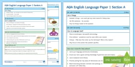 GCSE - AQA English Language Classroom Decoration Posters