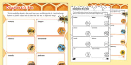 Monster Adjectives Worksheet (teacher made) - Twinkl