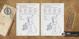 Large Map of the UK With Cities - KS2 - Teacher made