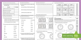 Early Level Numeracy and Mathematics Assessment - Time