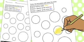 Circles in Halves Colouring Sheet | Colouring Sheets
