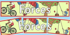 'Forces and Motion' Display Lettering (teacher made)