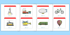 Transport Sorting Word and Picture Cards (teacher made)