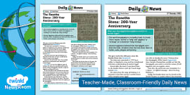 KS2 The Rosetta Stone Fact Sheet (teacher made) - Twinkl