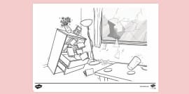 FREE! - Basics of an Earthquake Colouring Sheet | Colouring Sheets