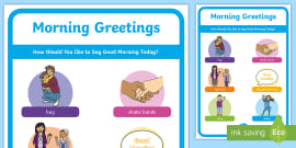 Posters: Saludos para el inicio de clase en inglés