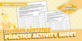 Grade 4 Maths - Valentines Day Coordinates - Worksheets - Setswana/English