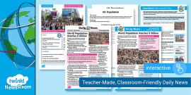 KS4 Geography: World Population Line Graph Worksheet
