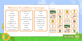 Tarjetas de vocabulario: Verano (teacher made) - Twinkl